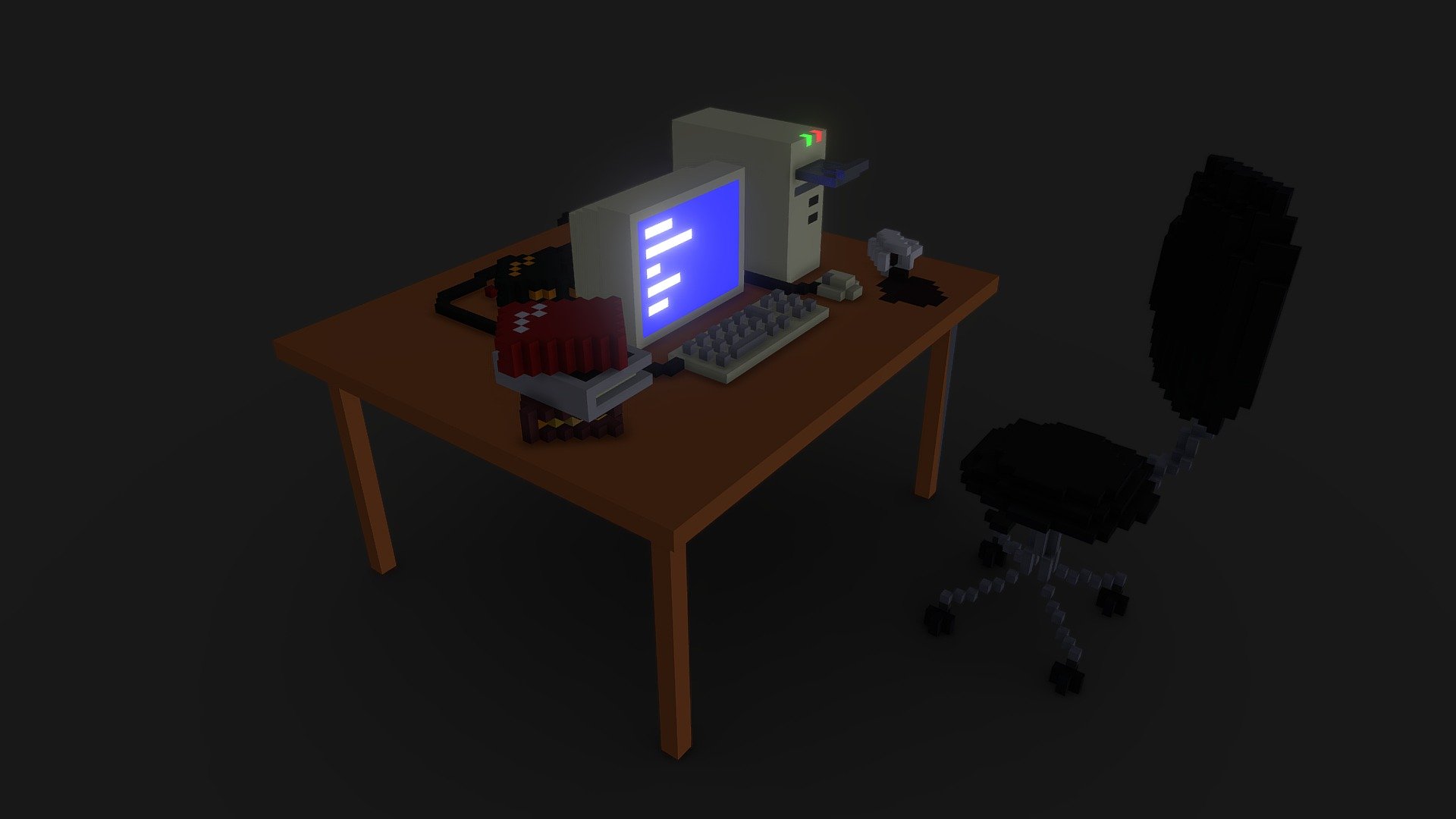 Voxel Computer Table - Download Free 3D model by THE_O_NAME [c50f363 ...