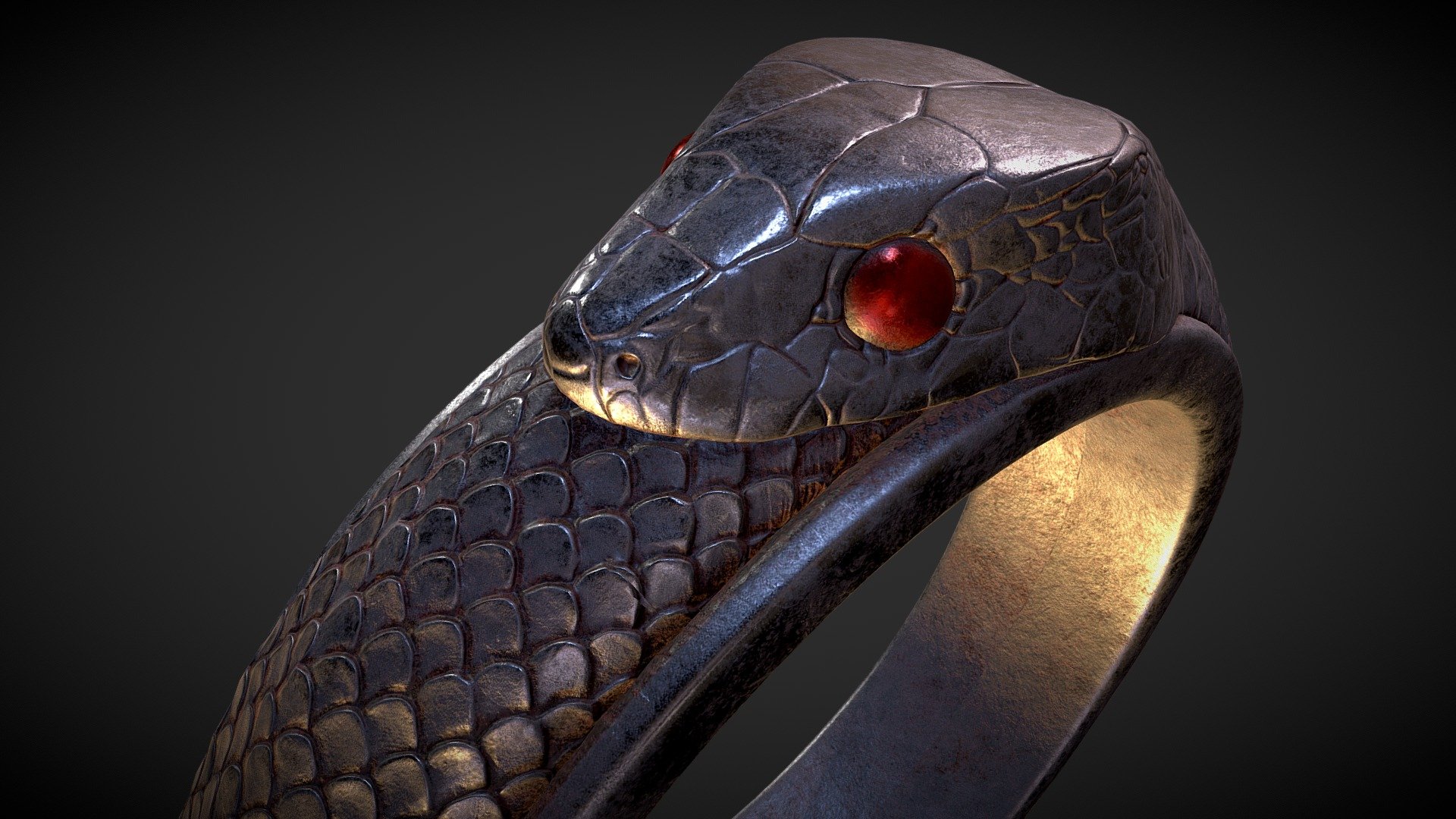 Ouroboros Snake Ring V1 (IRON ) - 3D model by dickson_mejal ...