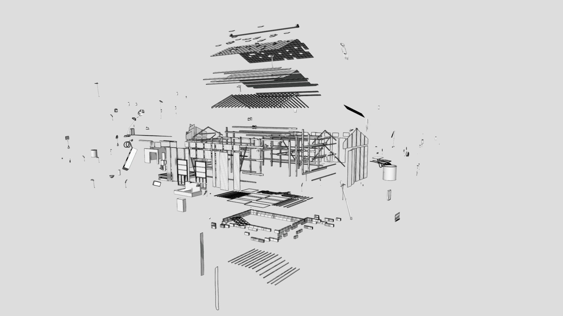 Shed_Exploded - 3D model by Glinskaya Maria (@glinskayamaria) [c512c38 ...