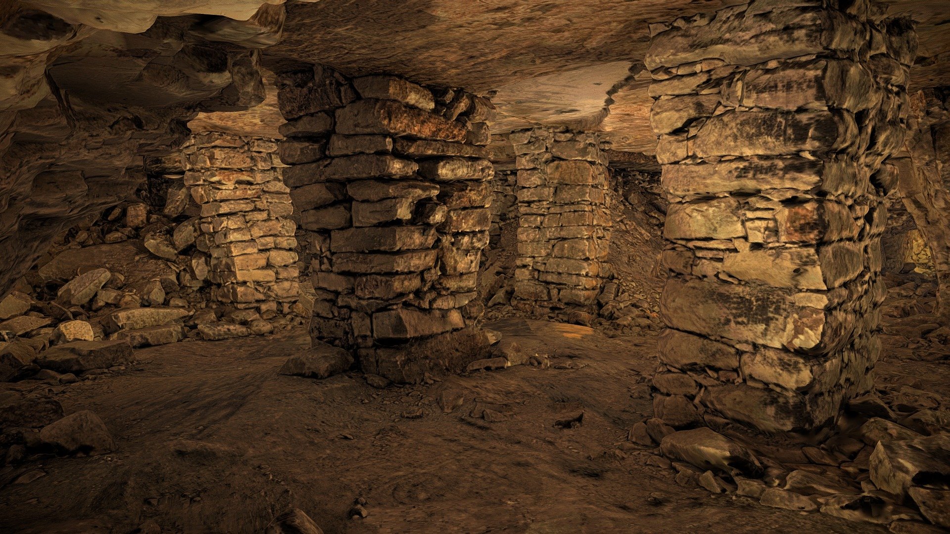 Old underground mine excavation 04 - Buy Royalty Free 3D model by ...