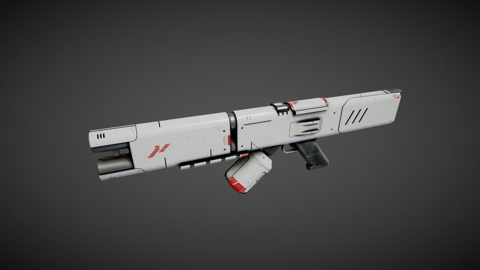 Tactical Rifle, white - 3D model by stef (@stephanebourez) [c515689 ...