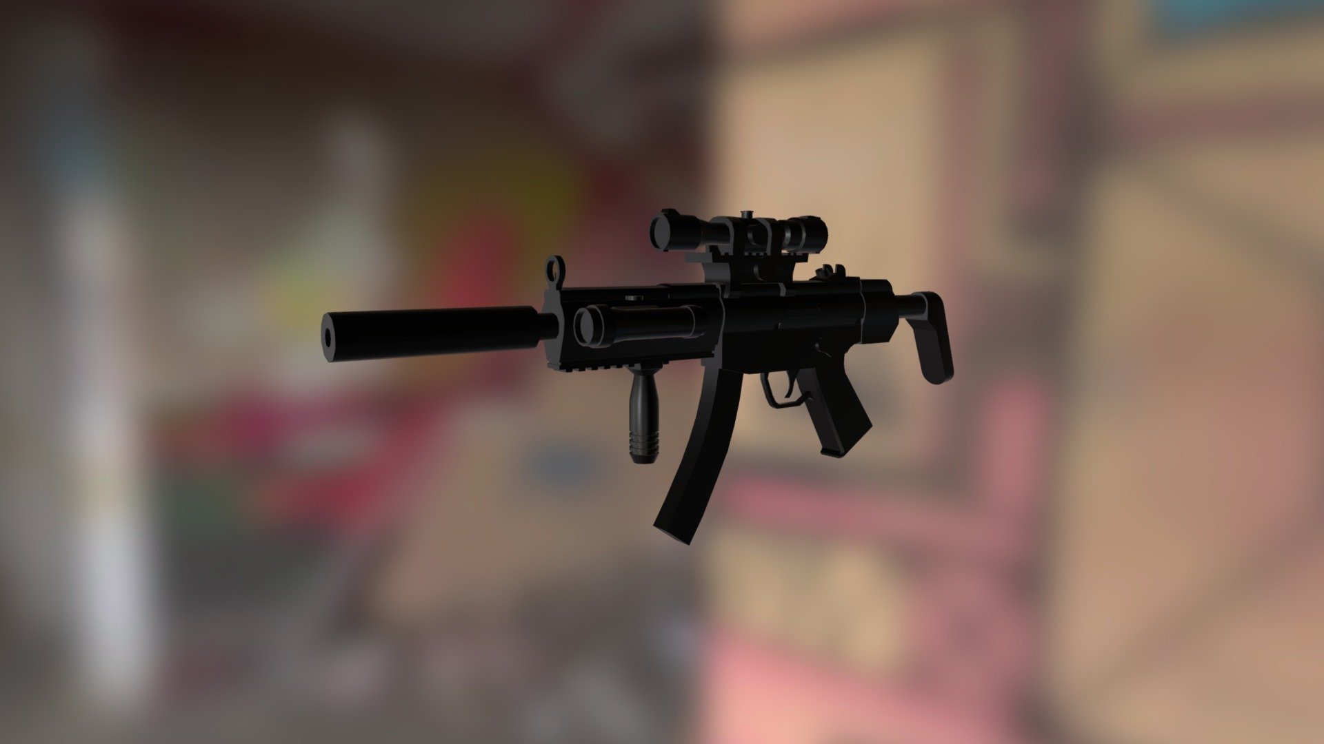 Mp5 Game- Ready - 3D model by patrick.ball [c5170e1] - Sketchfab