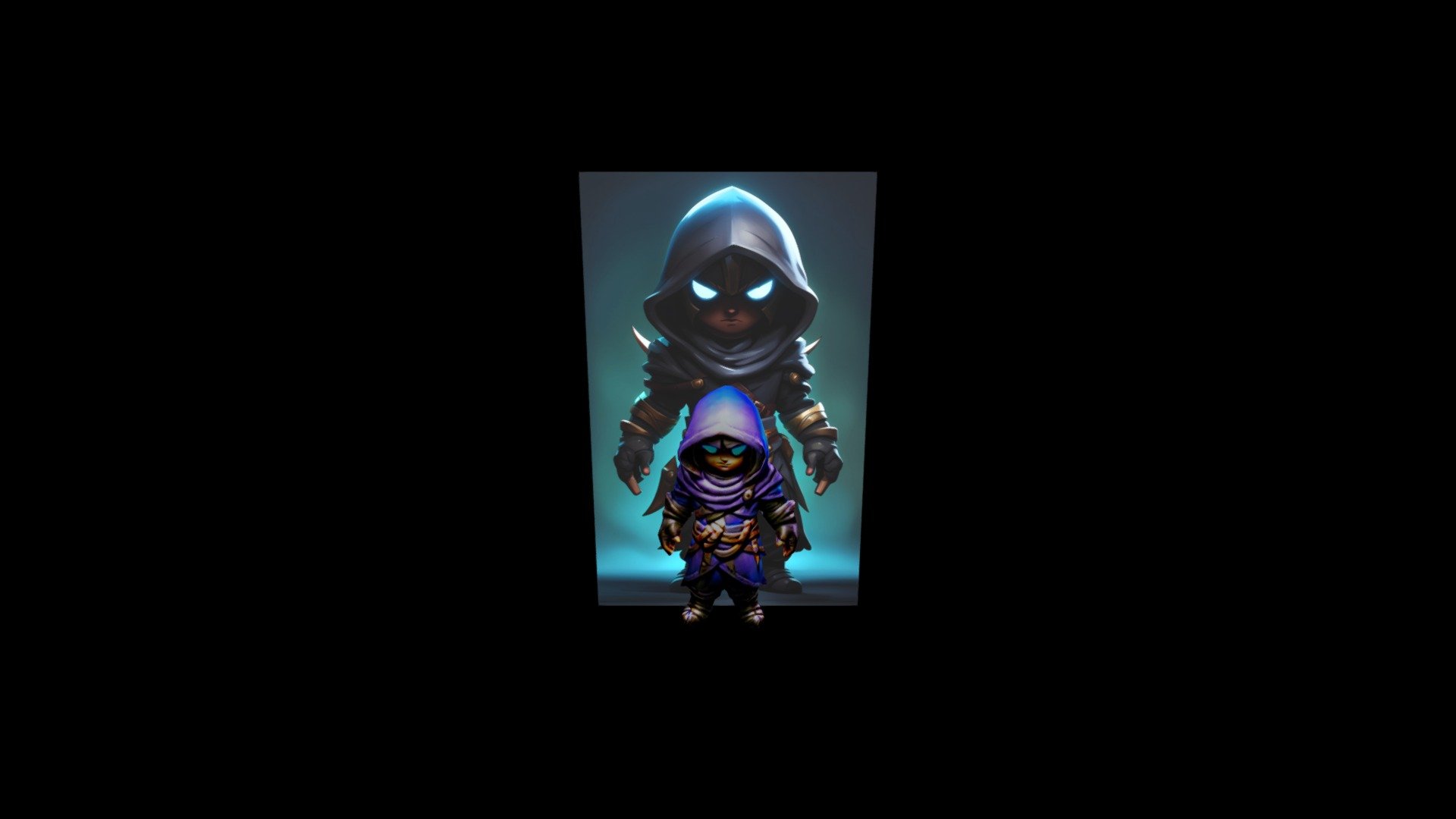 A cartoon character wearing a hood and holding - Download Free 3D model ...