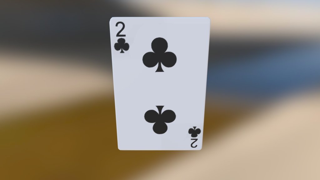 2 of Clubs Playing Card - Download Free 3D model by mas198462 [c51d2a4 ...
