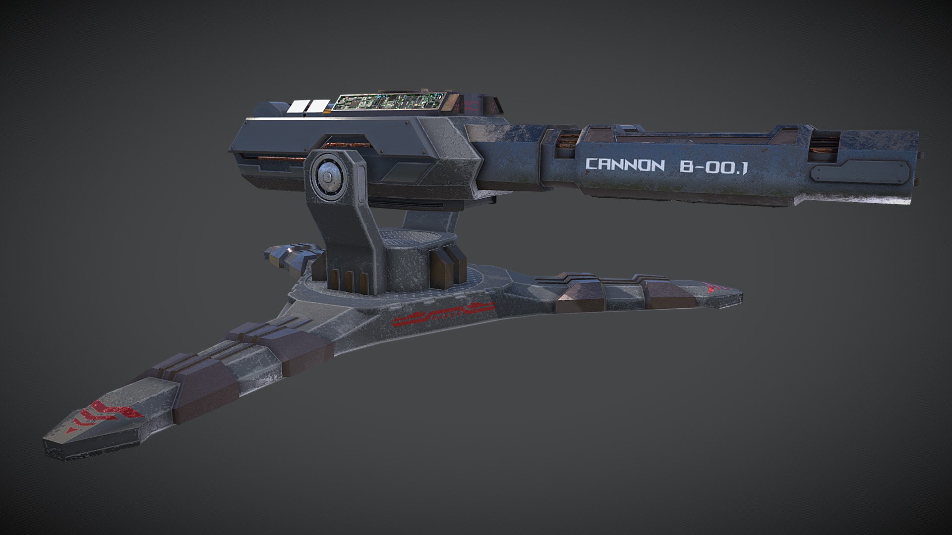 Scifi Turret - Download Free 3D model by Badge 3D Art (@badge3dart ...