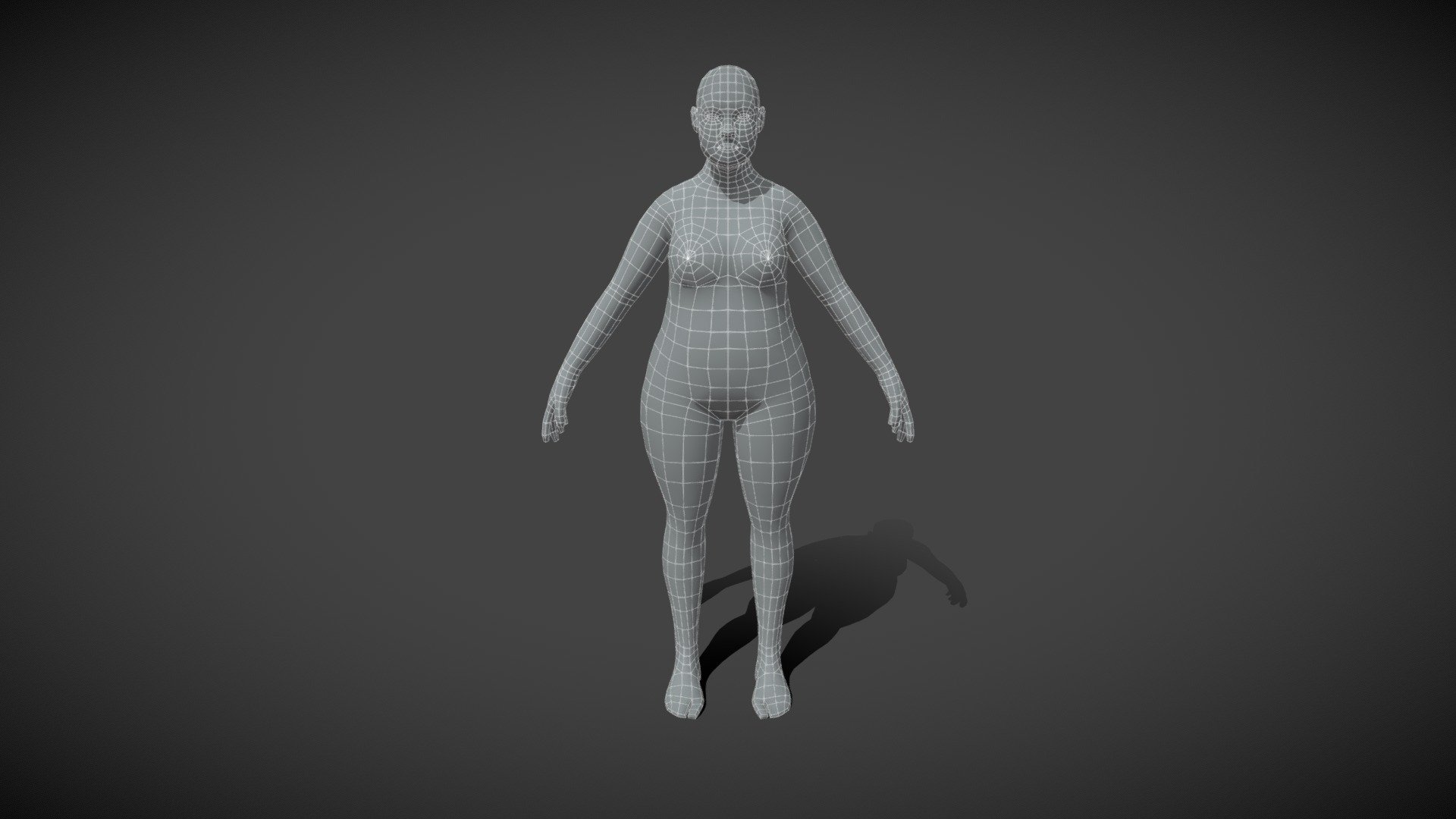 Female Body Fat Base Mesh 3D Model Buy Royalty Free 3D Model By