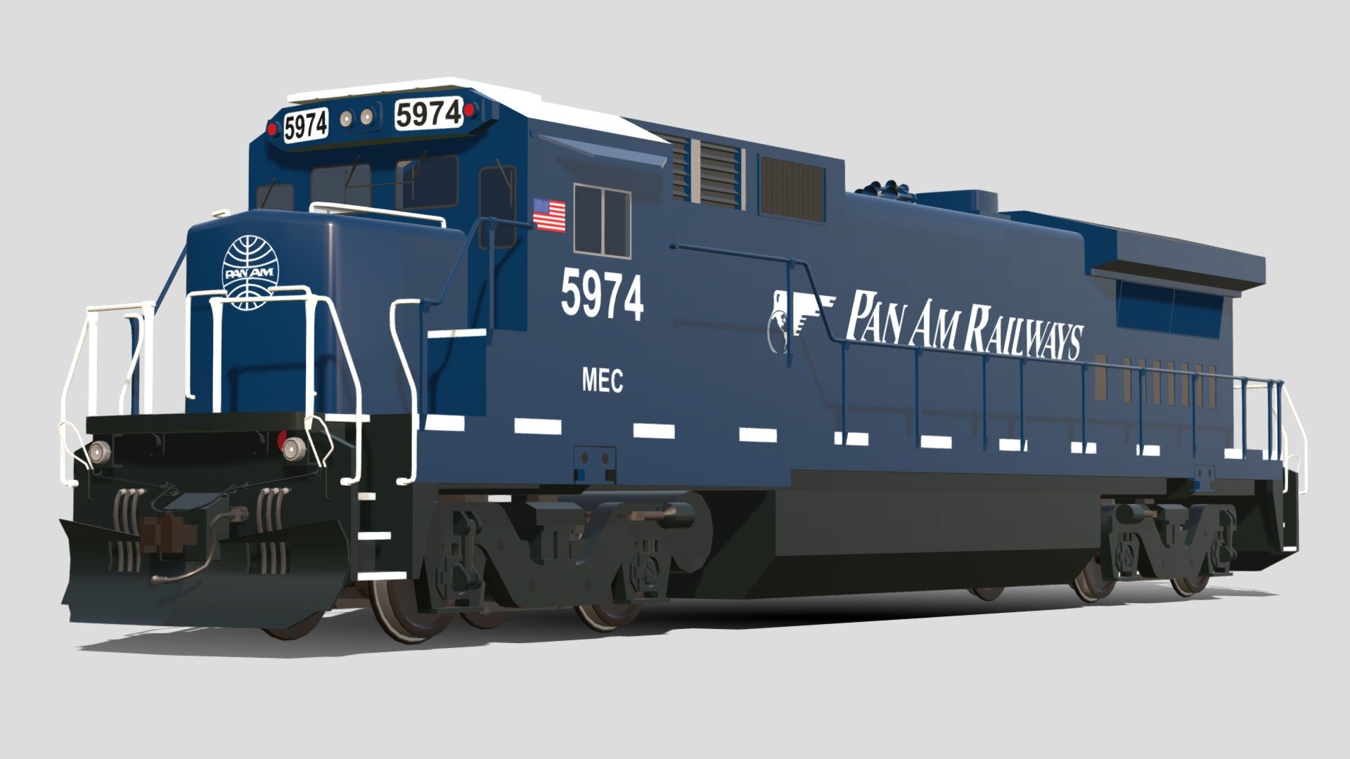 Pan Am Railways General Electric Dash 8-40BW - Download Free 3D model ...