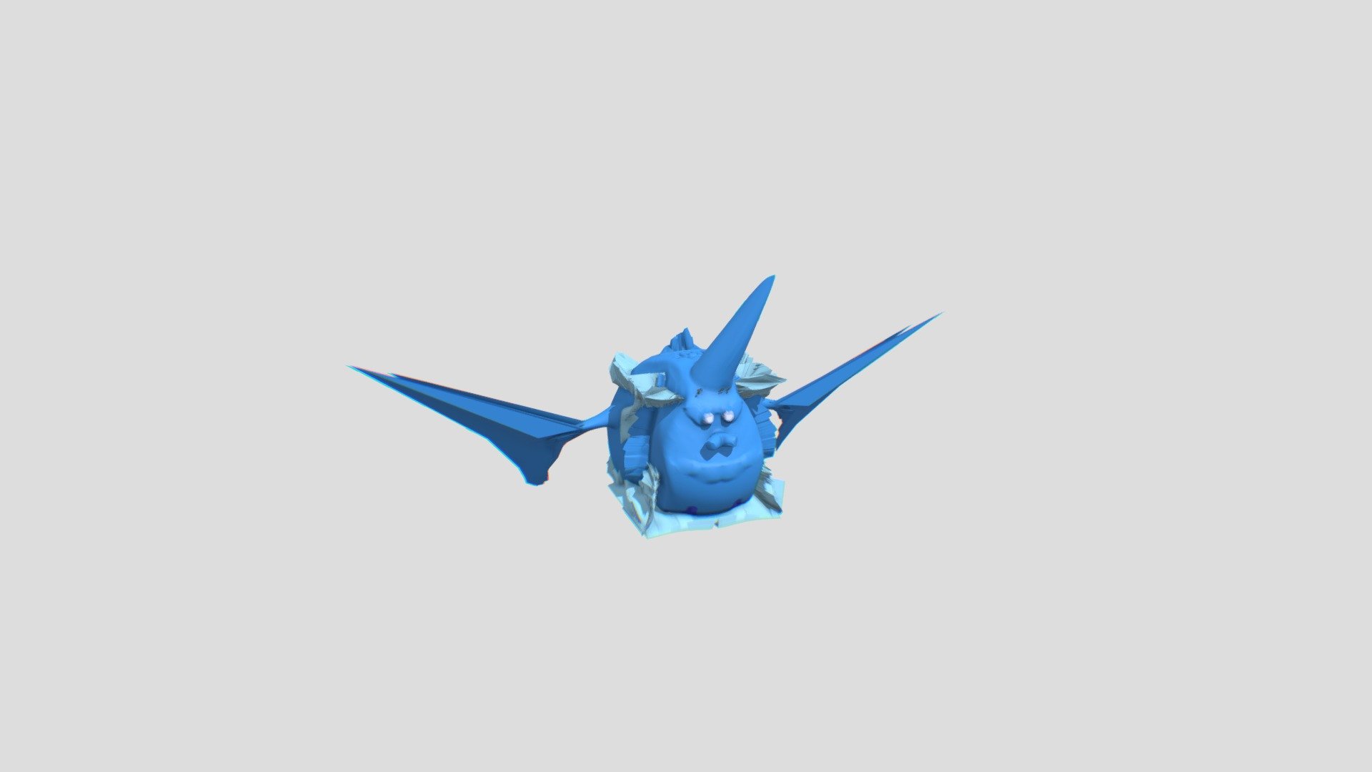 blue fiying fish - Download Free 3D model by s170084 [c525cf1] - Sketchfab