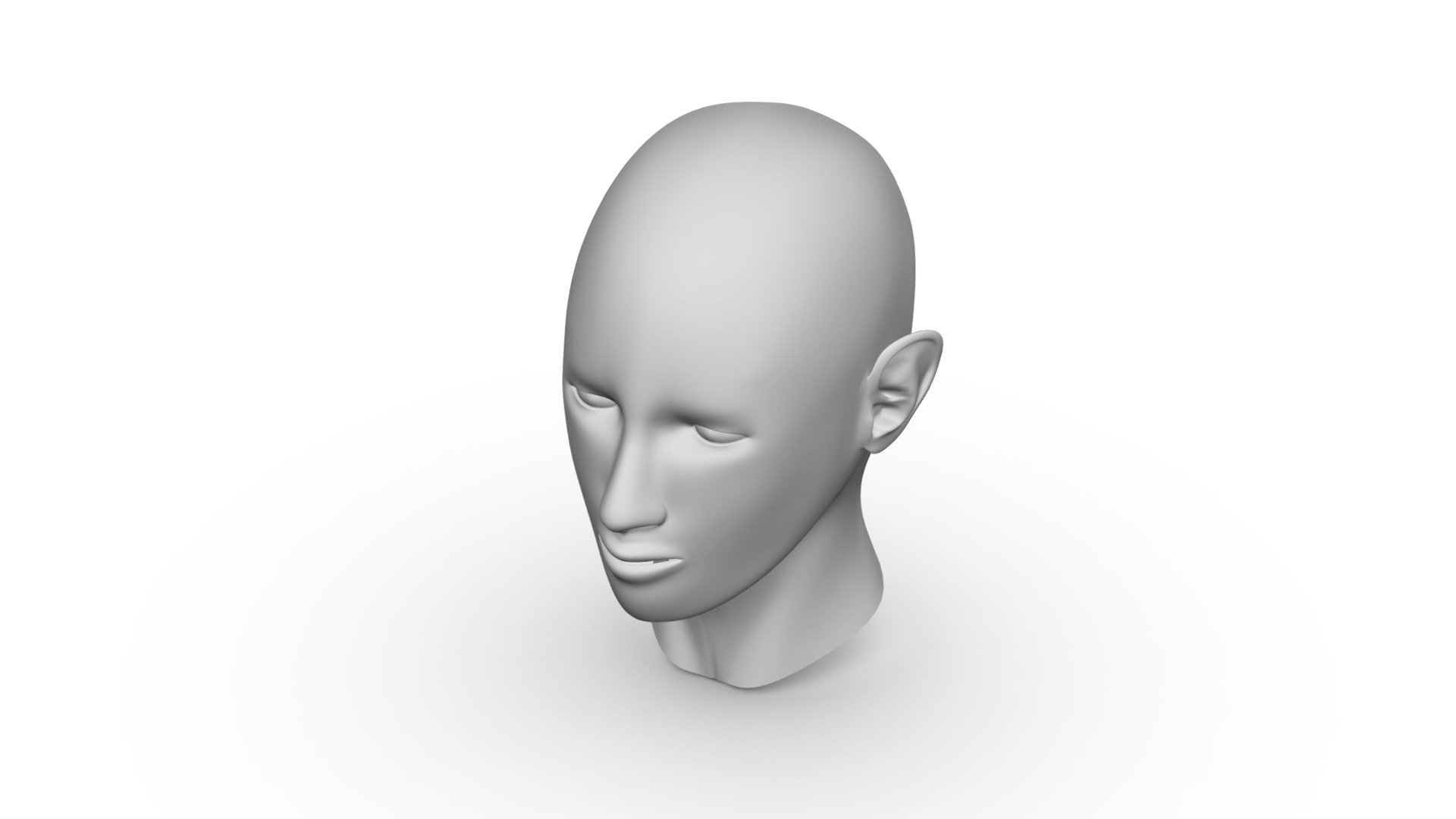 Woman Head Simple - Download Free 3D model by snow.dsgn [c525dc8 ...