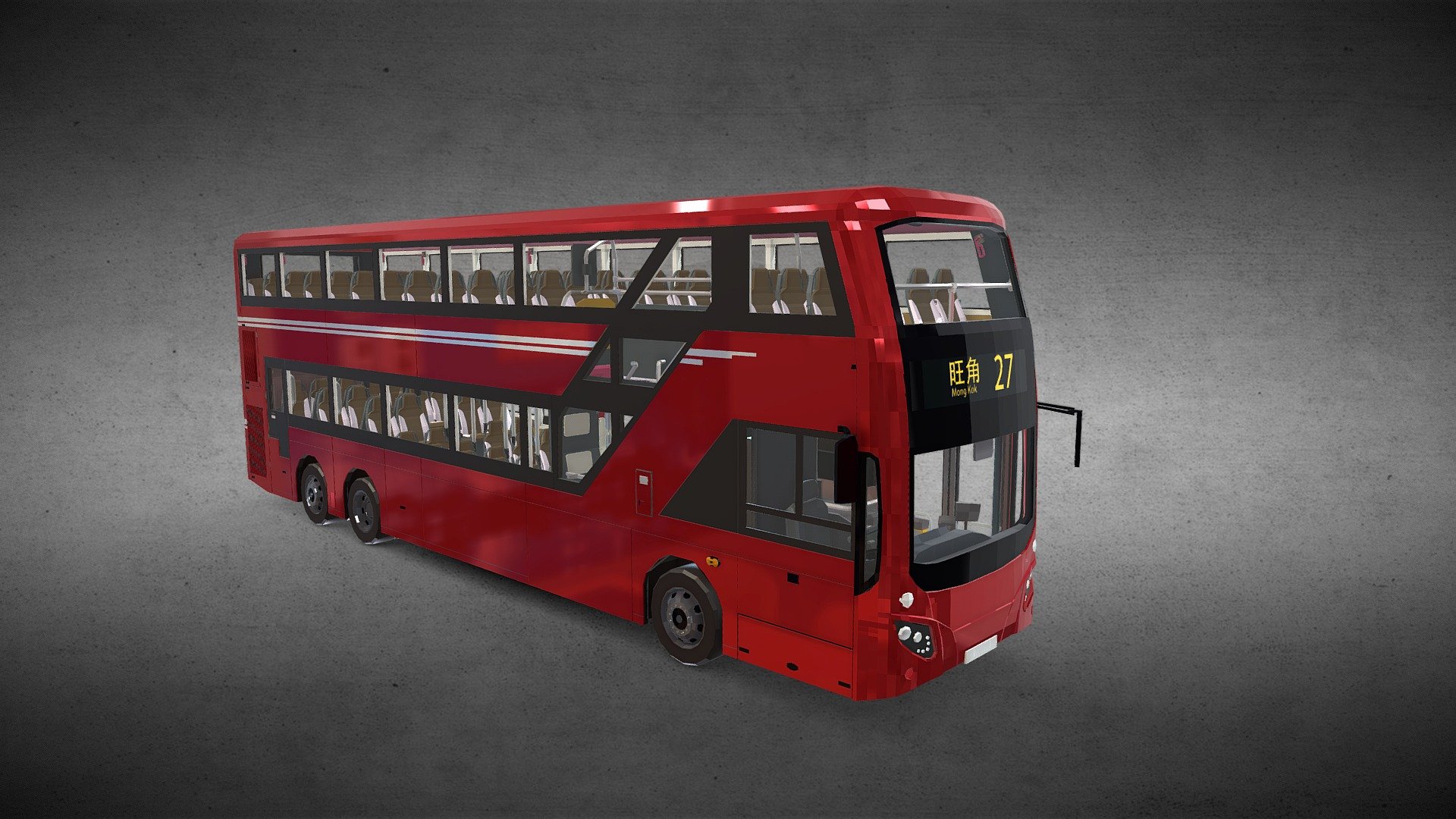 Hong Kong B8L12.8 Meters Bus - Buy Royalty Free 3D model by ...