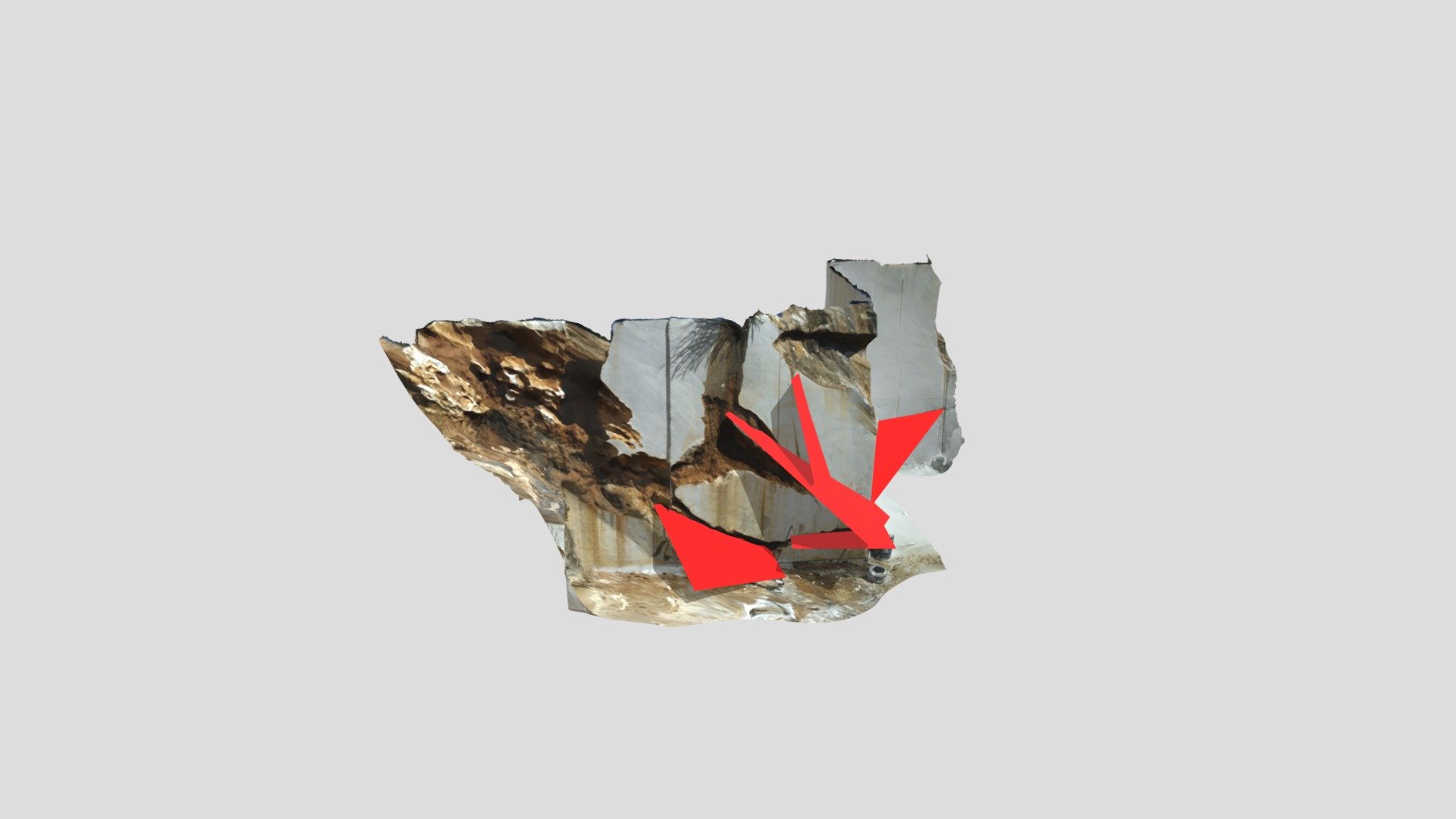 2 - Marble quarry bench with fracture plans - 3D model by mr.nascimento ...