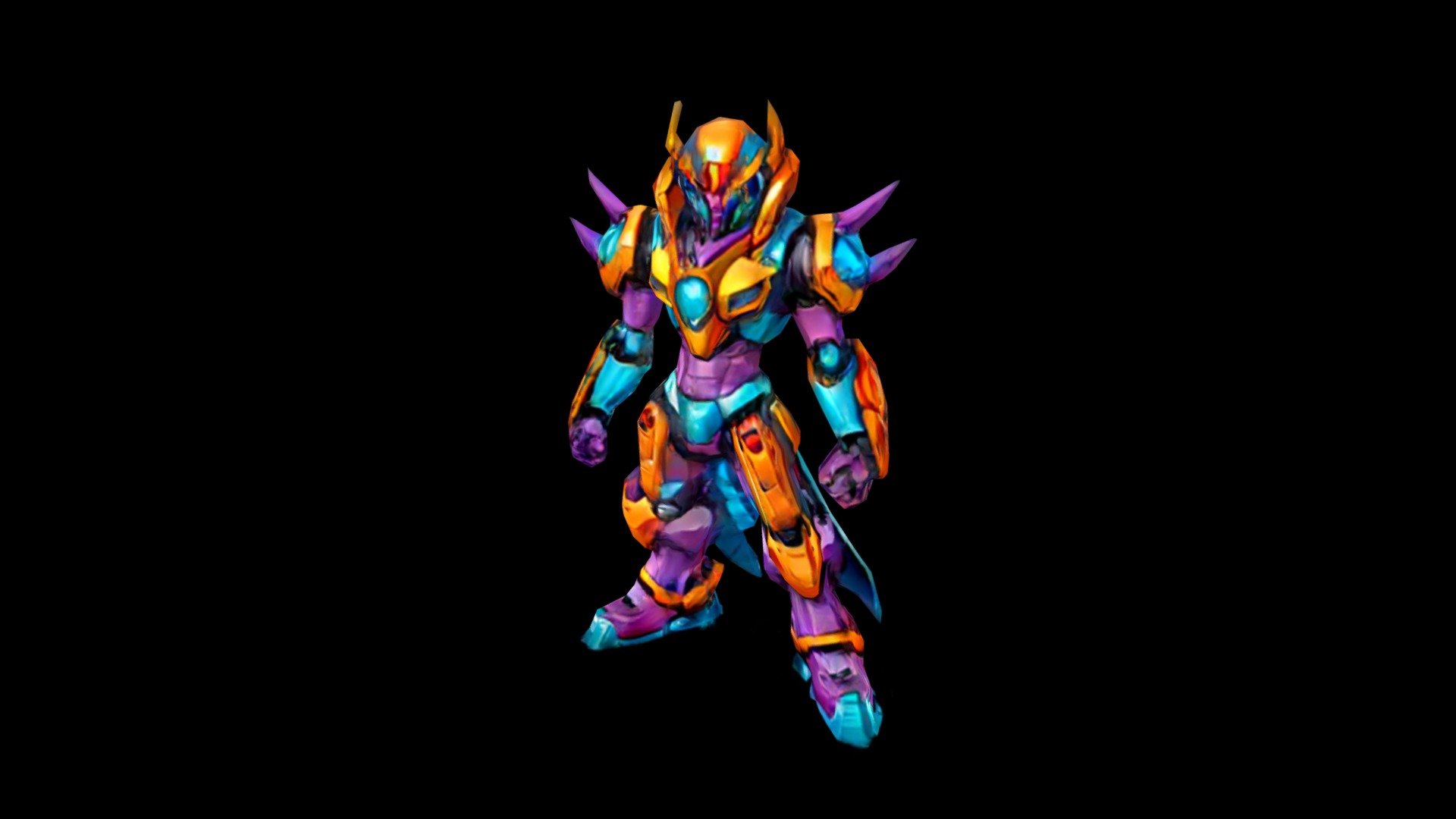The Illustration of a Large Armor Robot with a C - Download Free 3D ...