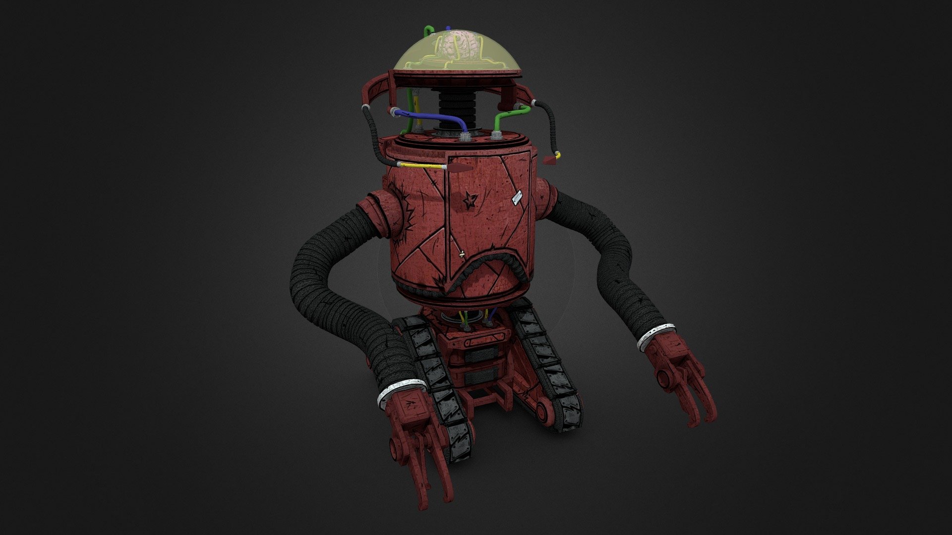 University Project - Robobrain Stylised - 3D model by Matt Dodd ...