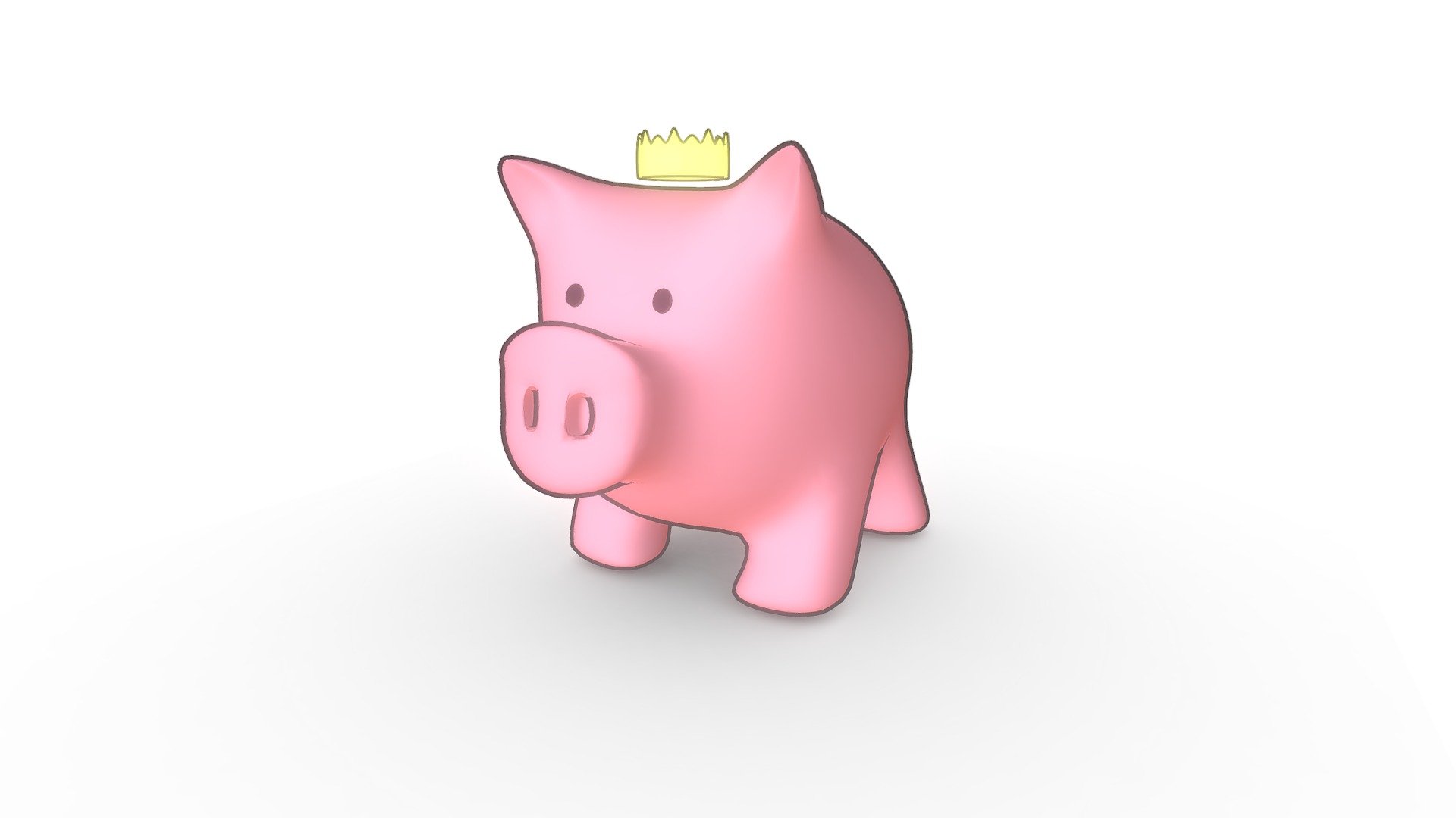 Piggy Queen - cell shading test - 3D model by SusanKing (@krolzuzannapl ...