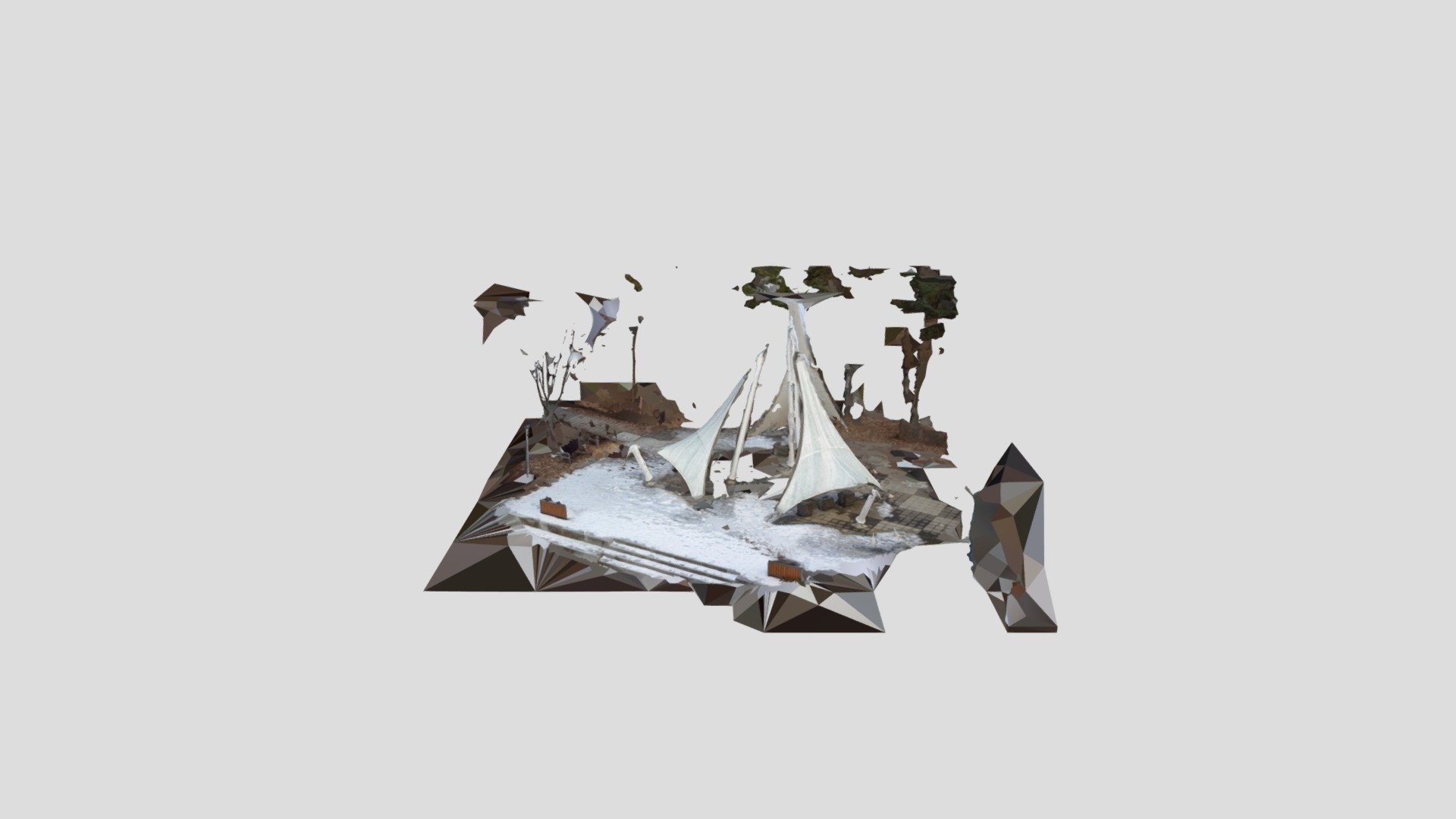 white tarp - 3D model by birdfootprint (@MyLifeForAiur) [c52f457 ...