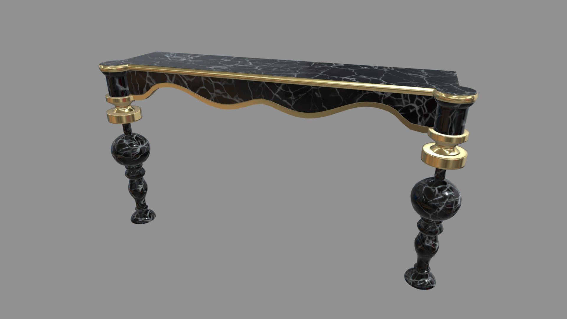Modern Luxury Console Table - Buy Royalty Free 3D model by ViperJr3D [c52f6b3] - Sketchfab Store