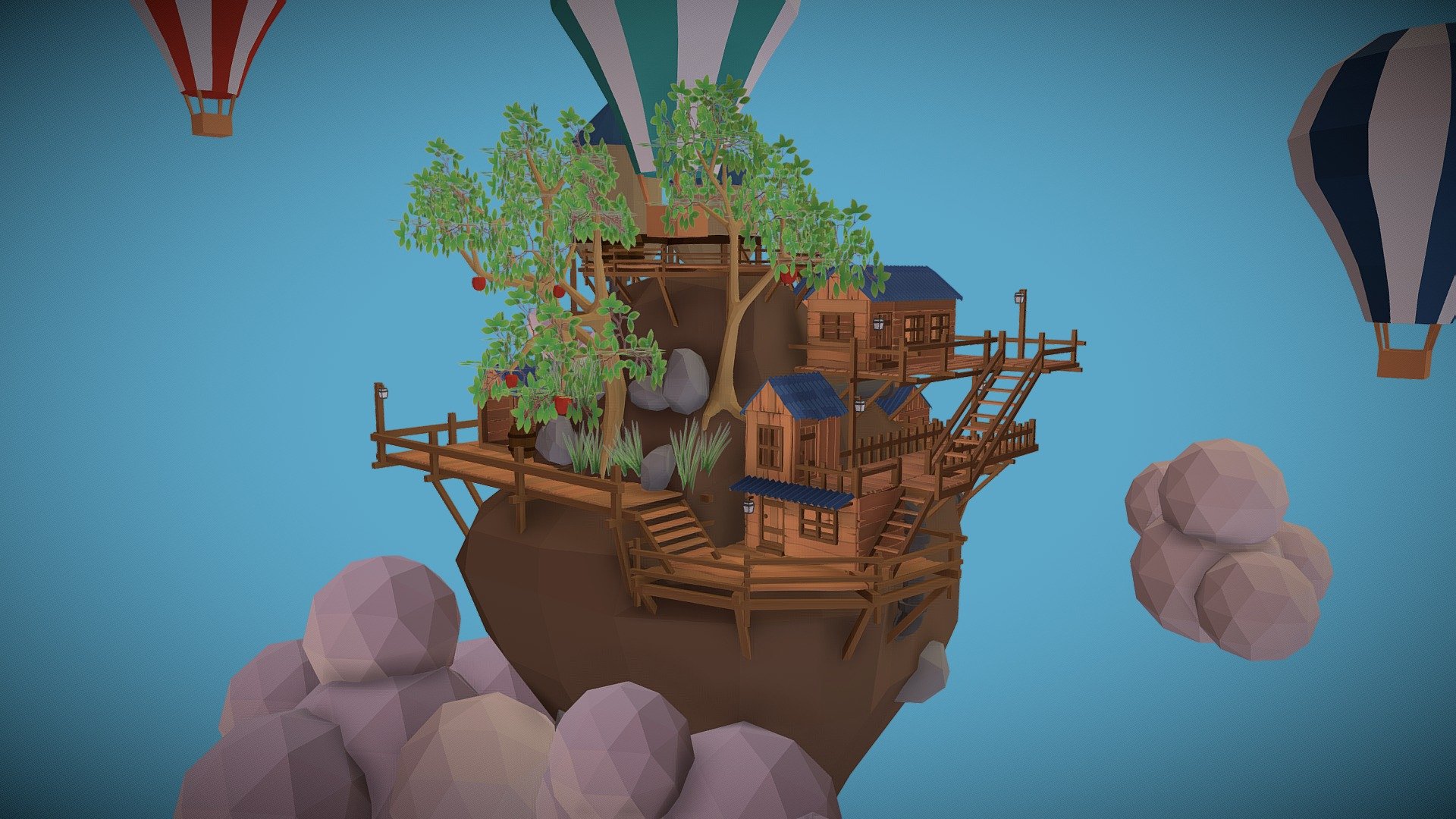 floating island 2 - Download Free 3D model by Rahmaddianor [c531c24 ...
