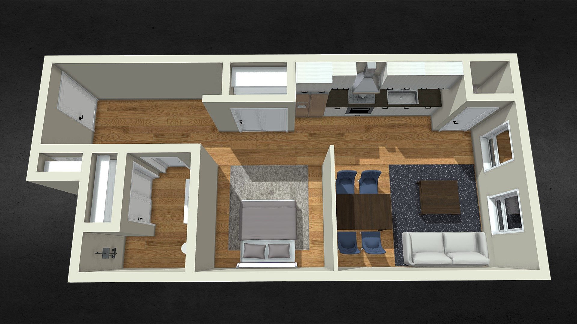 Studio - 360 spin 3D floor plan - 3D model by Render3DQuick [c538c0a ...