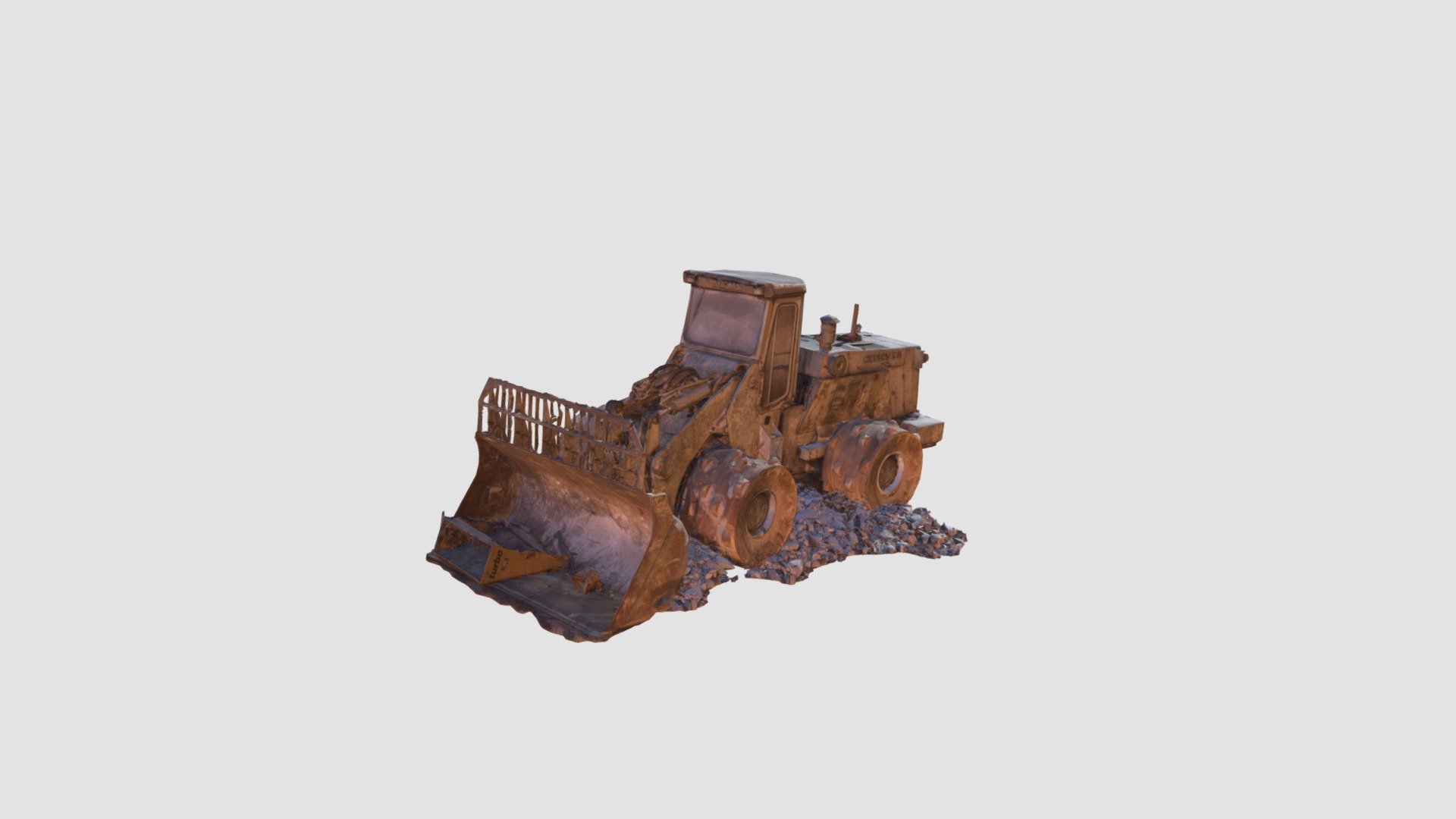 destroyed bulldozer - Buy Royalty Free 3D model by Evermotion [c5396ed ...