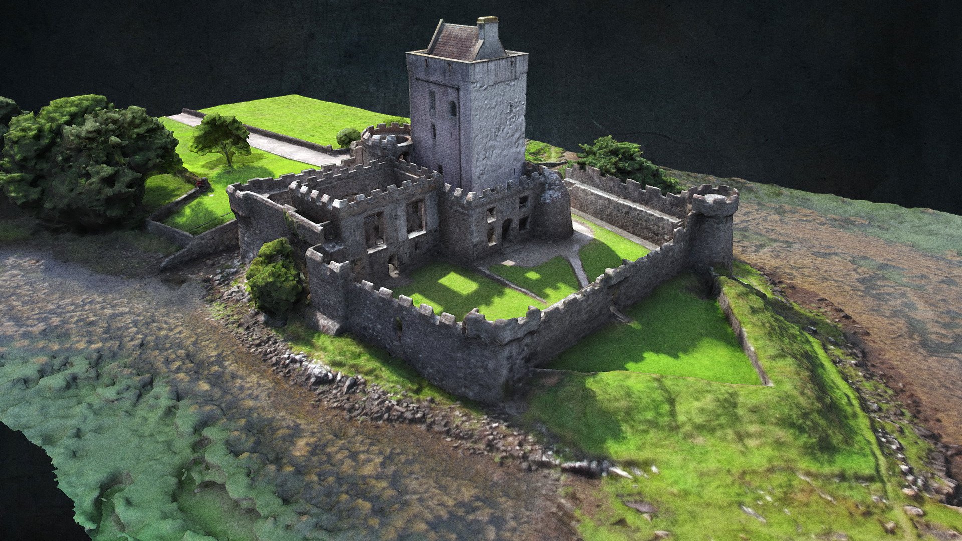 Doe Castle | IRELAND - Buy Royalty Free 3D model by Arqueomodel3D ...