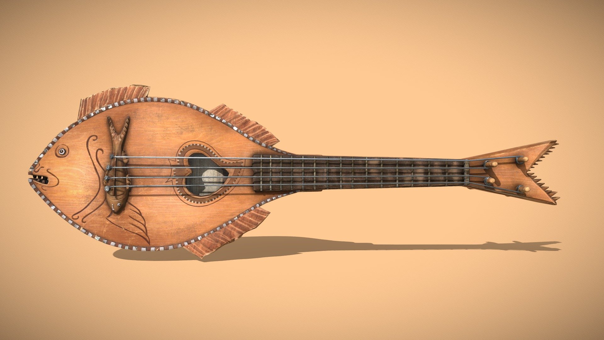 Rajão - a fish-shaped guitar - 3D model by Anna Pawluszkiewicz ...
