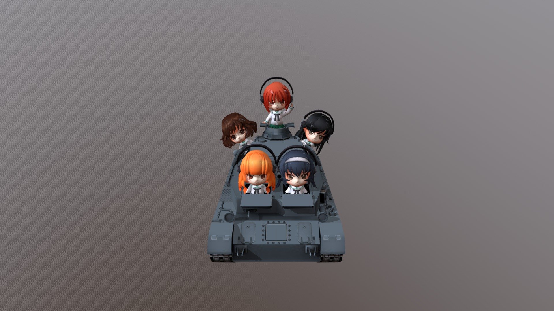 girl's&panzer - 3D model by unee6530 [c541c1d] - Sketchfab