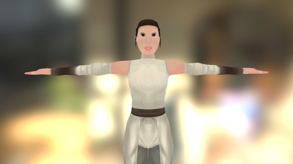 Rey Cartoon style - 3D model by mrjarack [c54278a] - Sketchfab