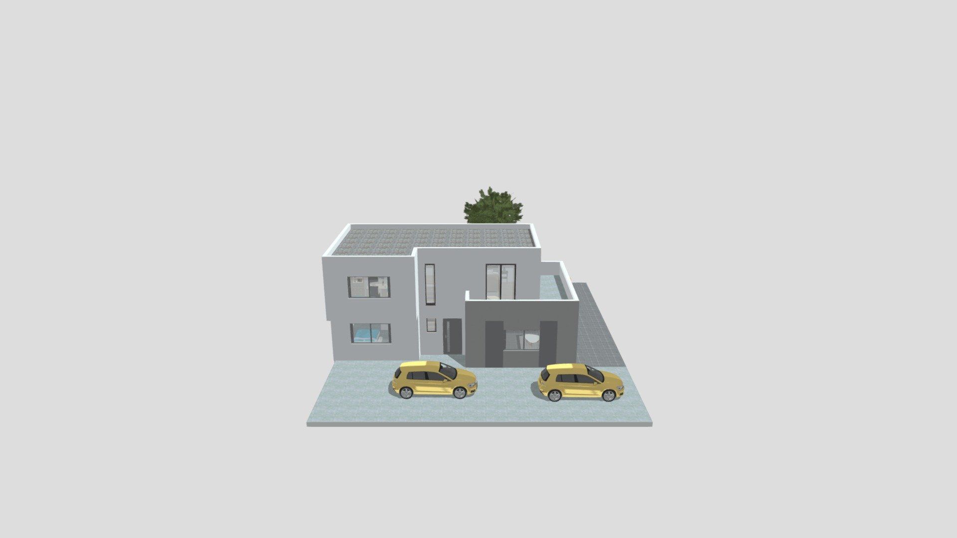 Cube House - Download Free 3D model by Home Design 3D (@homedesign3d ...