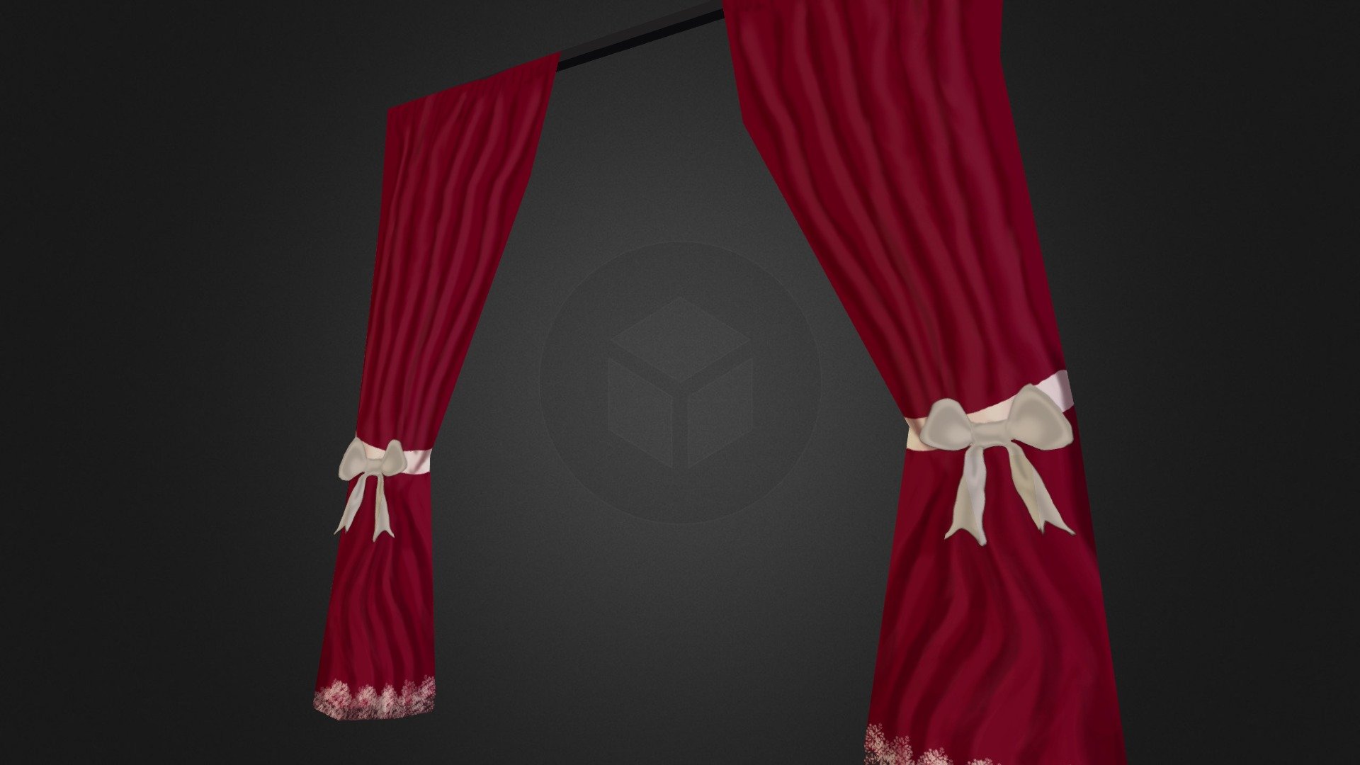 Hand Painted Curtains - 3D model by aegodbold [c548038] - Sketchfab
