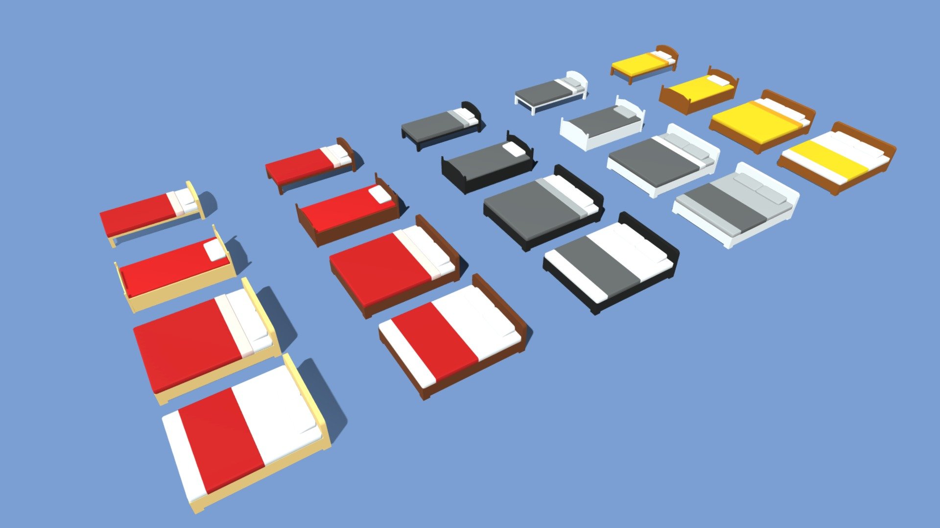Bed pack / Bed collection - Buy Royalty Free 3D model by DARKLORD ...