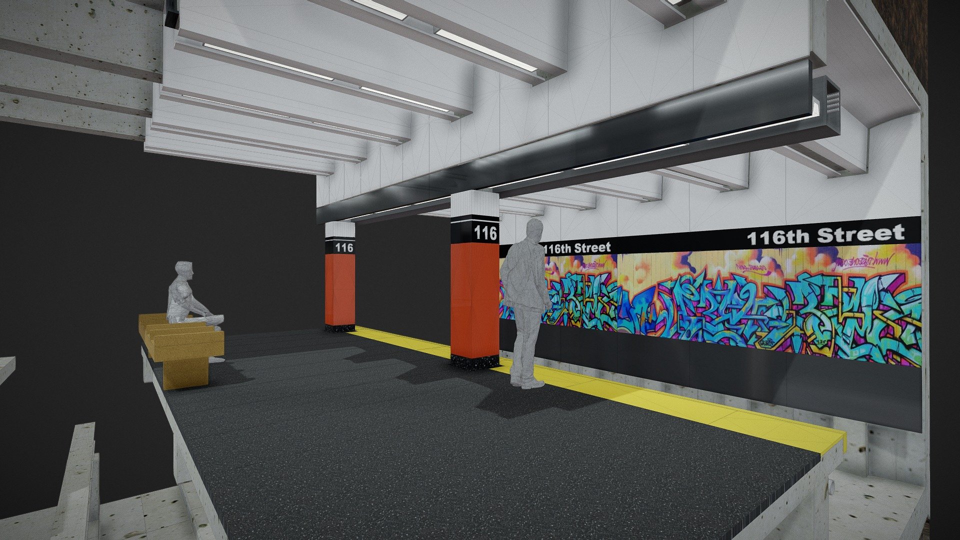 Subway Station - 3D model by jmagella [c54c516] - Sketchfab