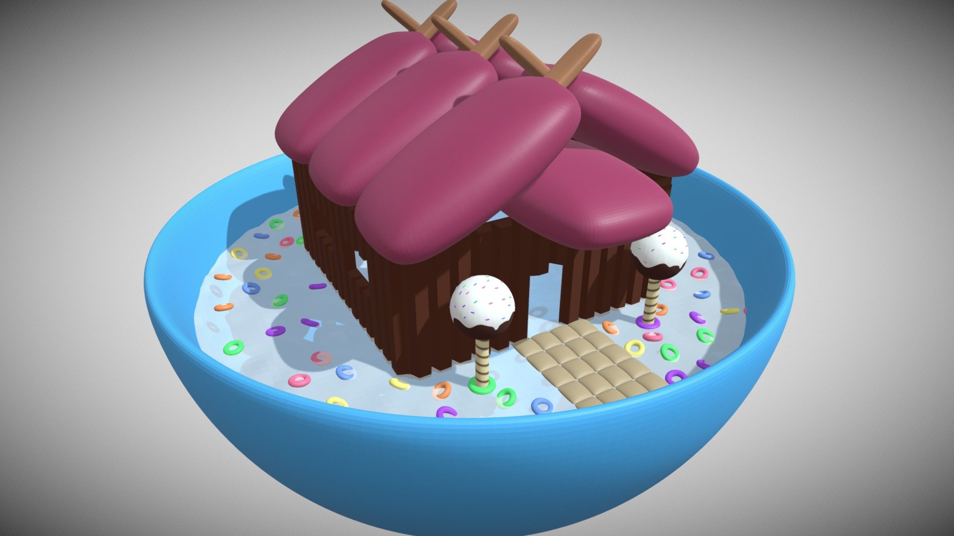 Candy House - 3D model by Amanda Hammes (@amandahammes) [c54cb00 ...