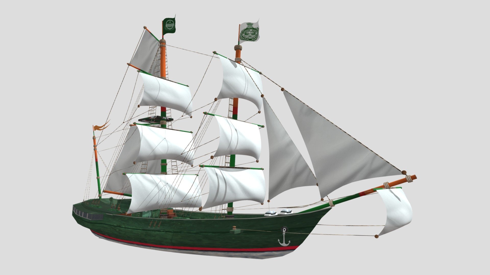 Ship 3P - Download Free 3D model by gogiart (@agt14032013) [c55320e] - Sketchfab