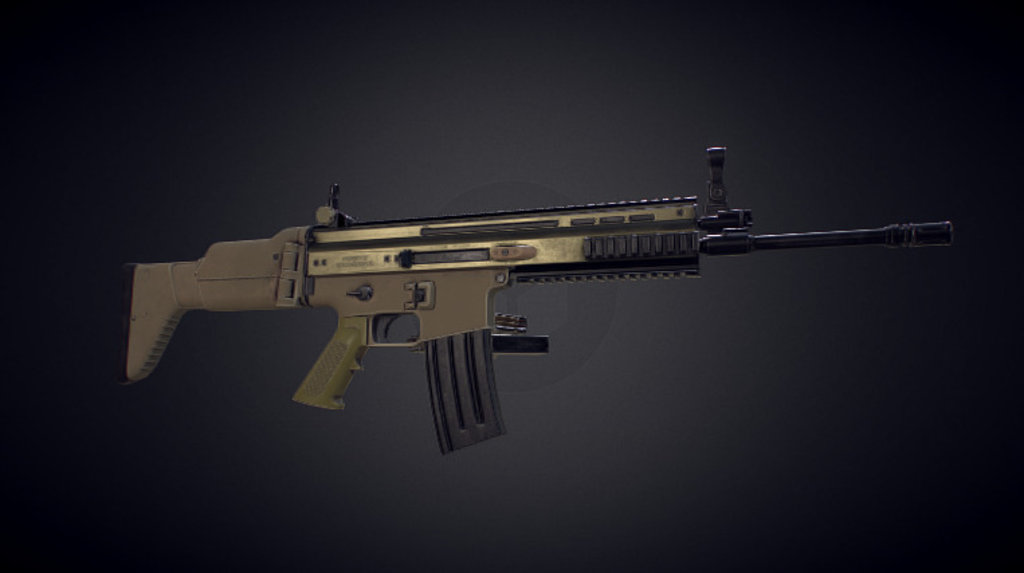 SCAR MK16 Game Asset - 3D model by FAINTER [c553ae3] - Sketchfab