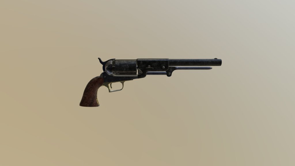 1847 Colt Walker - 3D model by mika.am [c5583cb] - Sketchfab