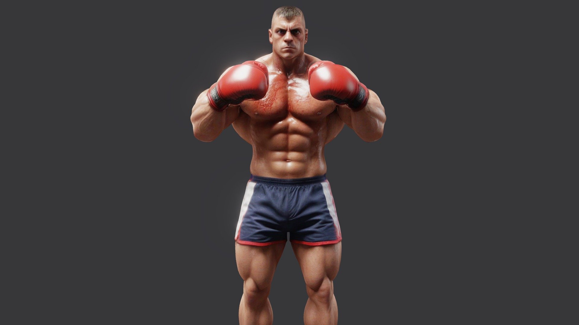 MMA Fighter - Download Free 3D model by 3dUVpro [c55844c] - Sketchfab