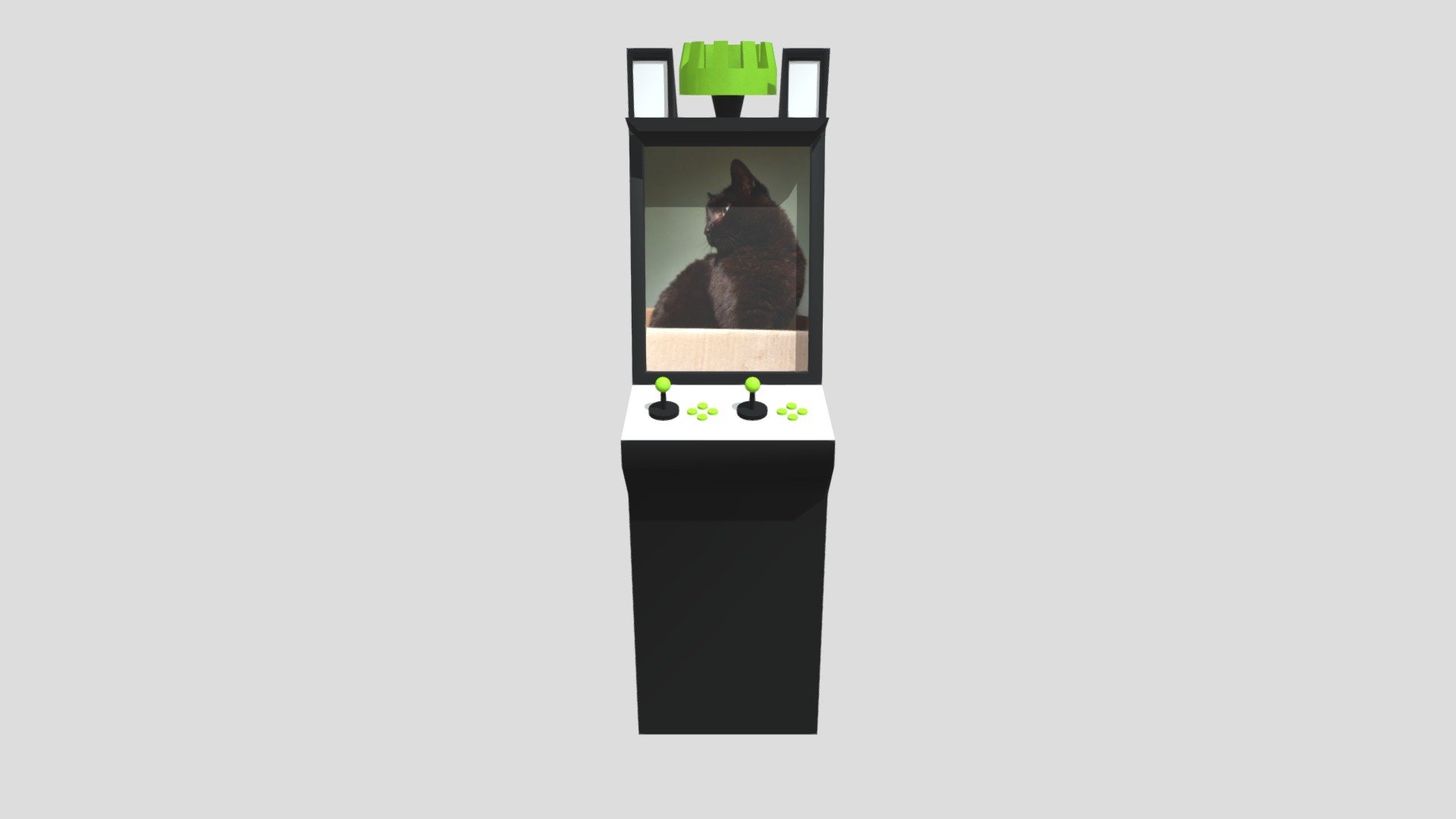arcade cat - Download Free 3D model by Dina (@533253) [c5591c9] - Sketchfab