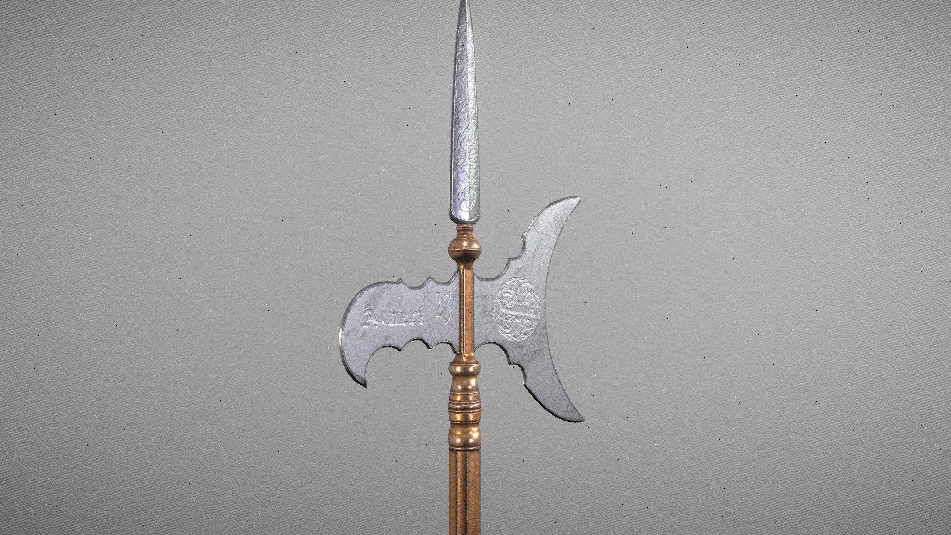 Halberd - 3D model by Crawford Wescott (@crawford_wescott) [c559fa0 ...