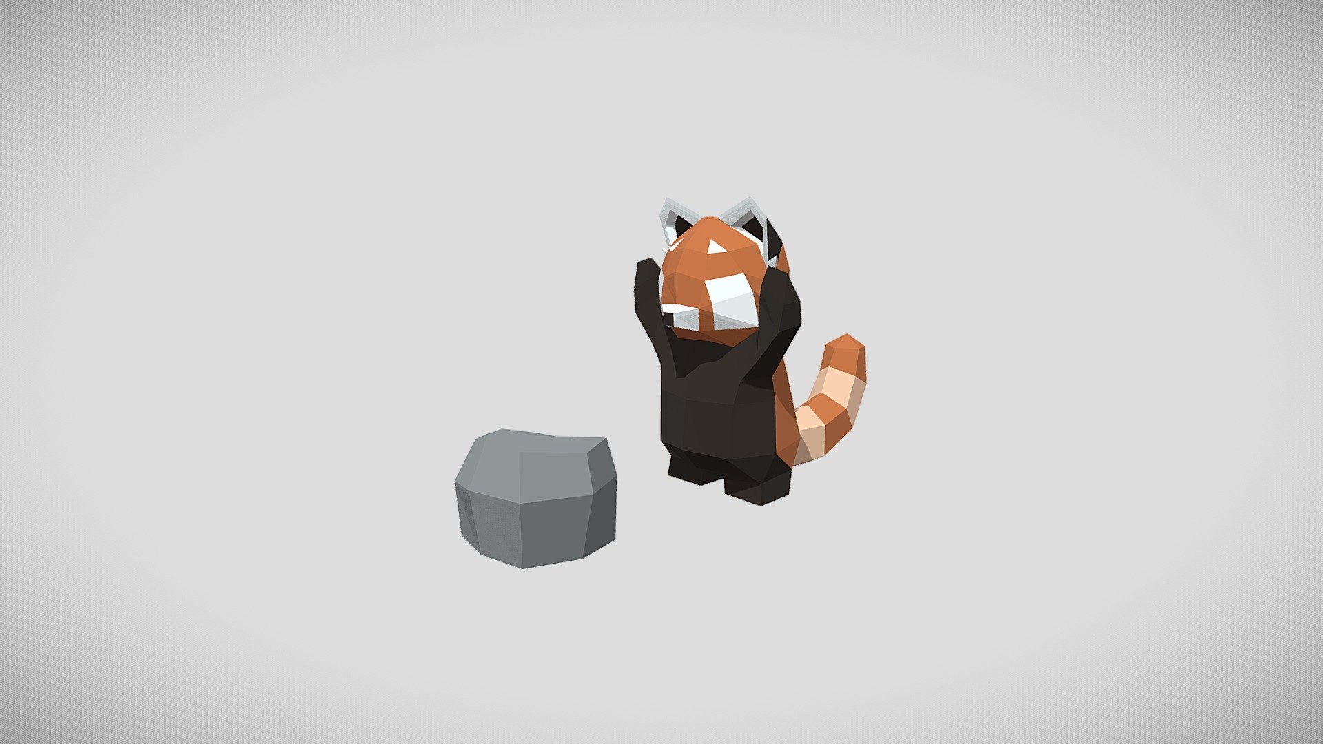 Low Poly Red Panda - 3D model by kamarkura (@kamarkurashop) [c55bb06 ...