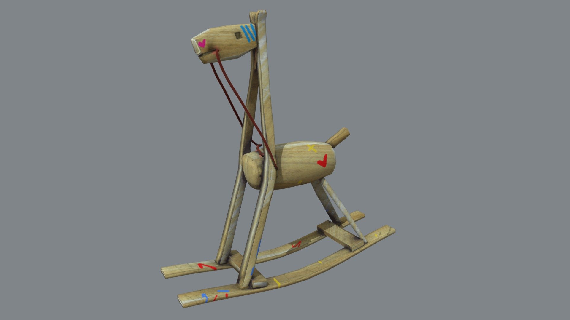 Rocking horse - 3D model by Maja Krzyżaniak (@maja_krzyzaniak) [c56a2de ...
