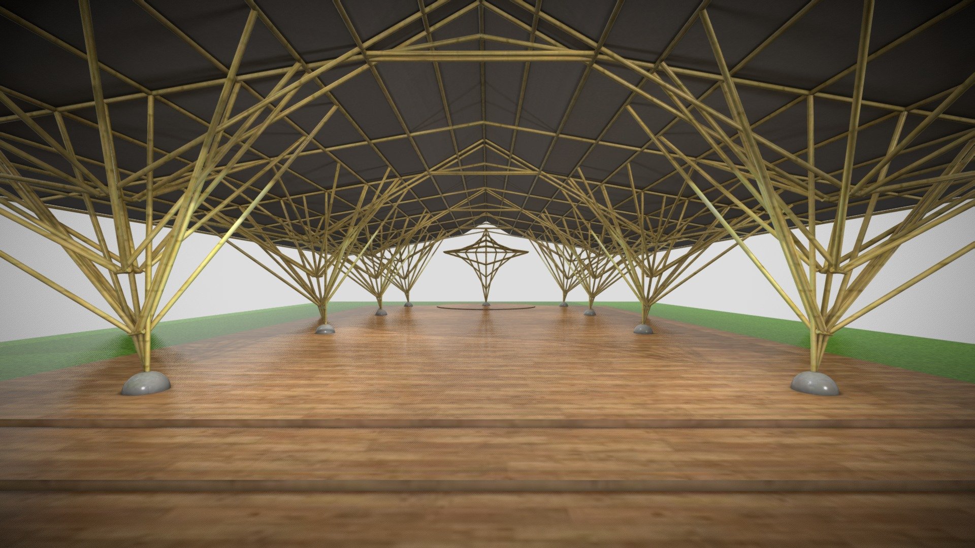 VR BAMBOO PAVILION CHURCH BAKED - Buy Royalty Free 3D model by Velandia ...