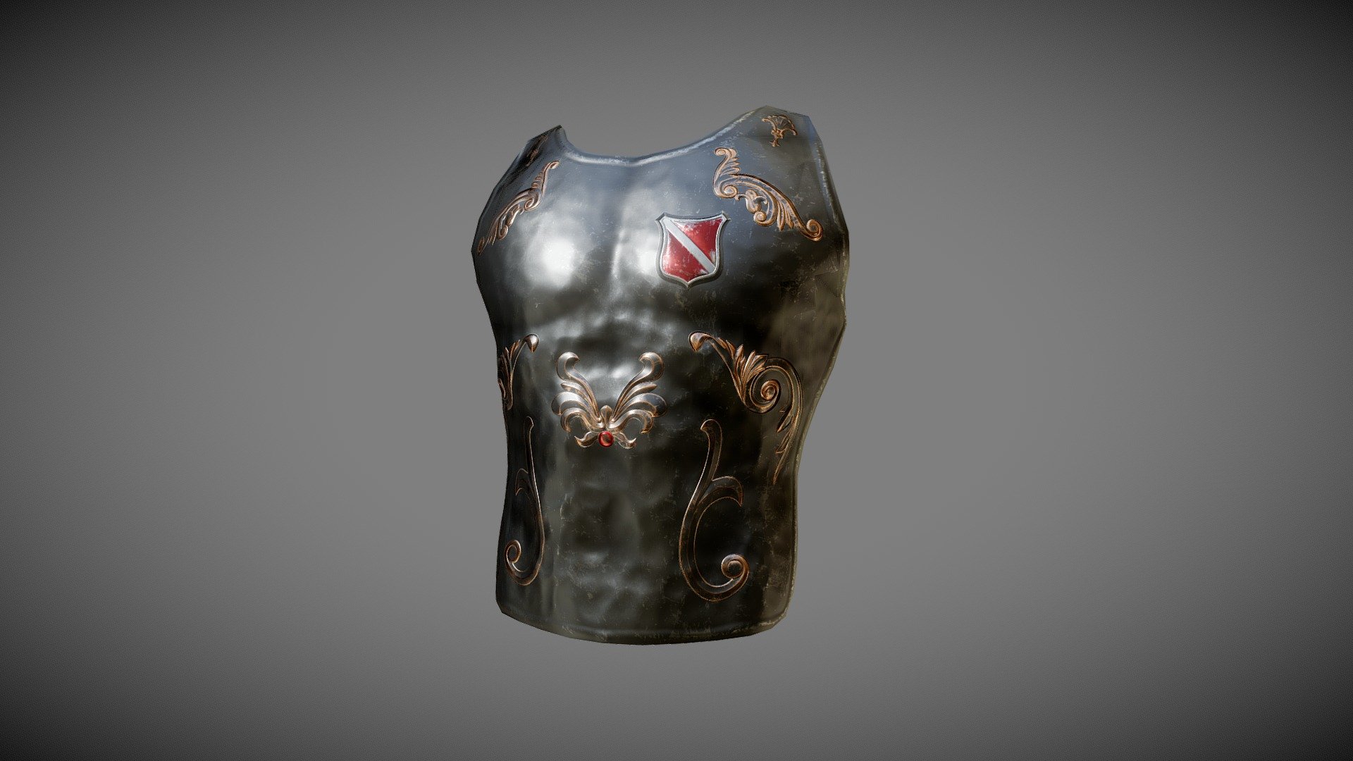 Medieval Breastplate - 3D model by Juan Diego Fernandez (@JDFernandez ...