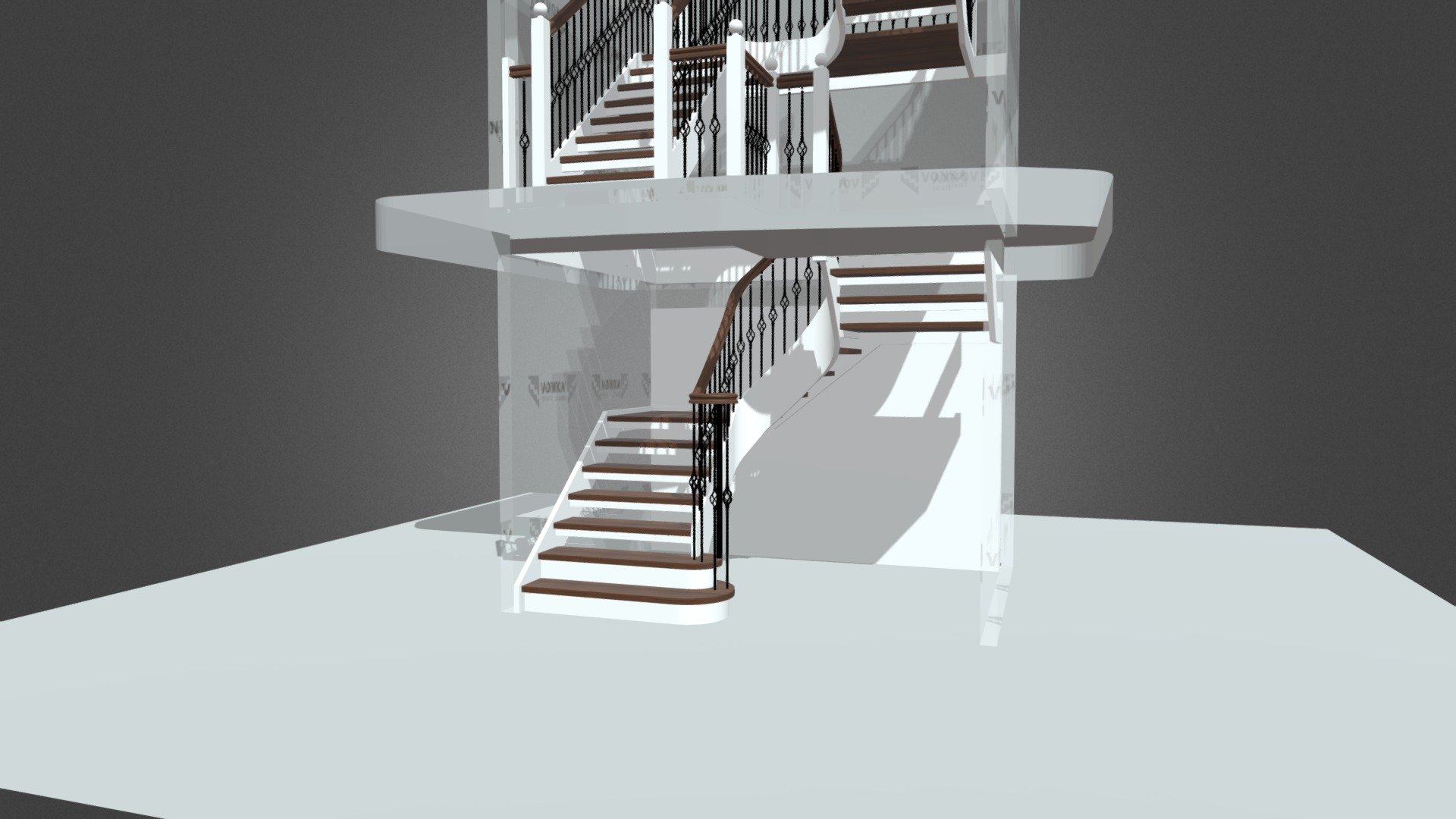 Alina - V5 - continuos handrail - Download Free 3D model by Vonka ...