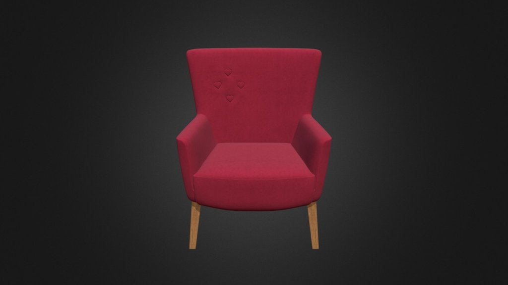 red chair - 3D model by 3dSign (@spigolo) [c56f110] - Sketchfab