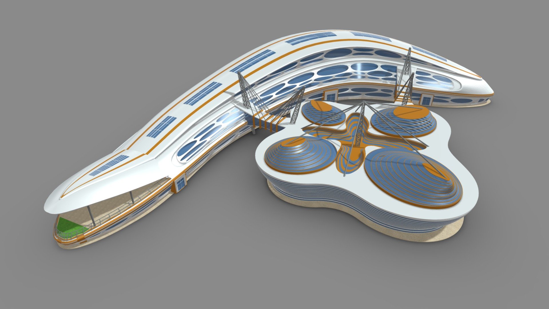 0144 - Organic Building - Buy Royalty Free 3D model by Vertex ...