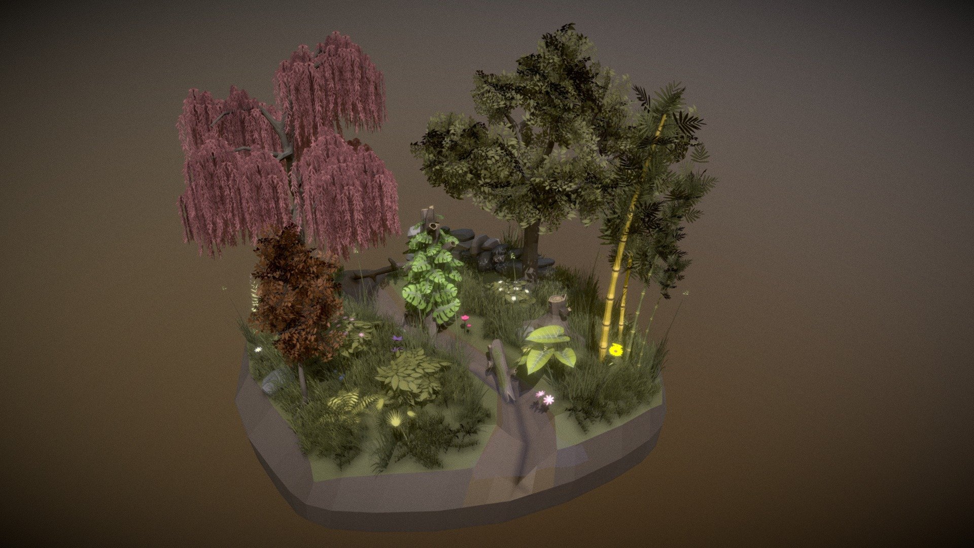 Forest assets preview - 3D model by micronizator [c57059b] - Sketchfab