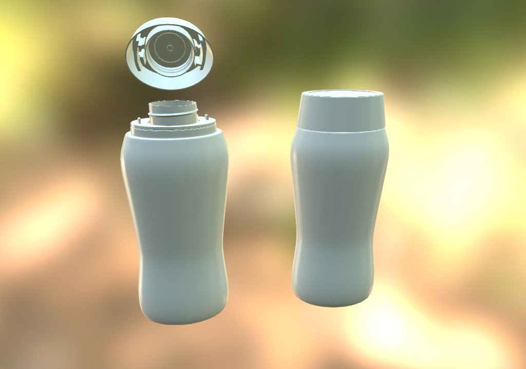 BOTTLE AND CAP - 3D model by designtobrand (@design2brand) [c571643 ...