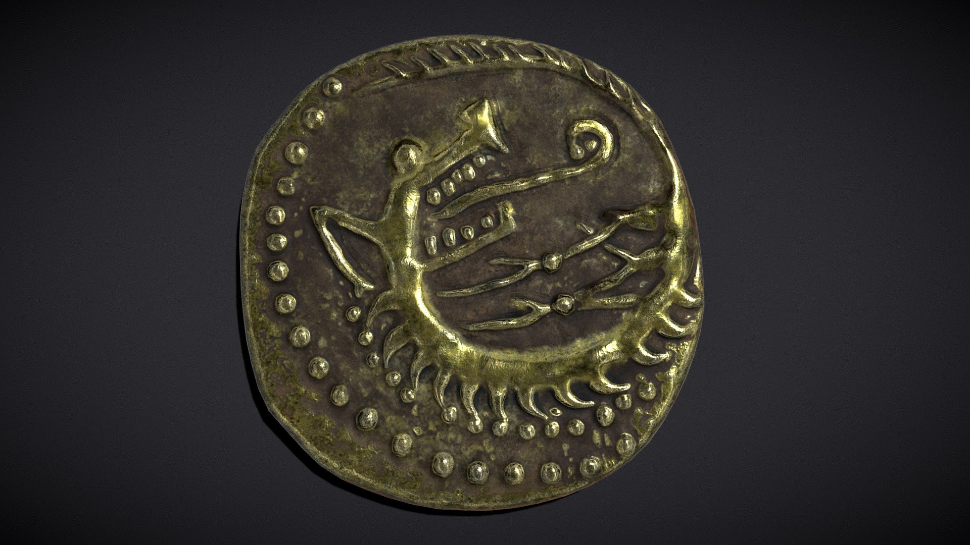 Viking_Wolf_Coin_FBX - Buy Royalty Free 3D model by ...