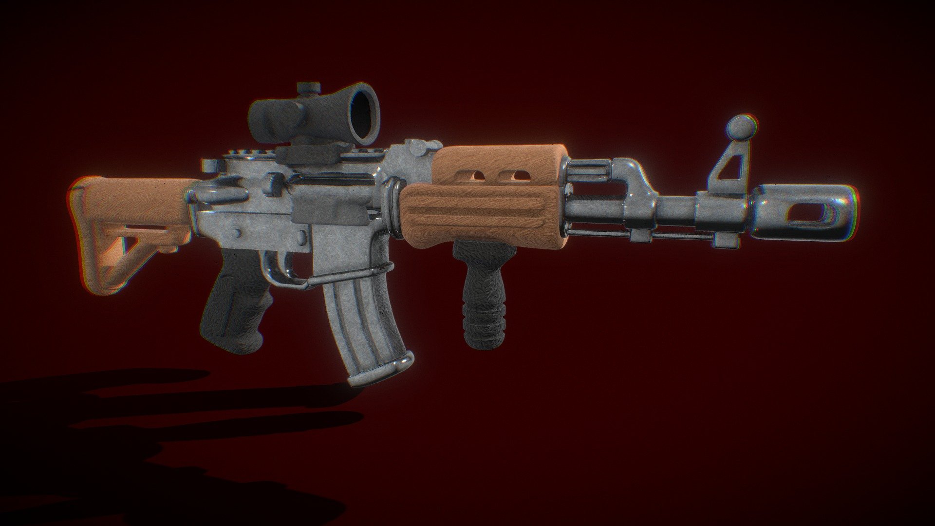 Modular Stylized Assault Rifle - Download Free 3D model by Jungle Jim ...