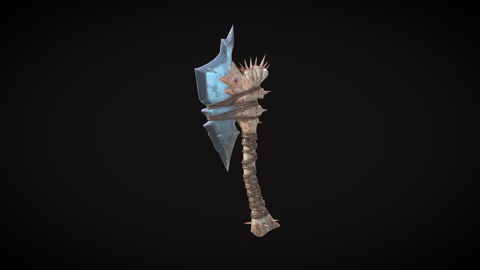 Fantasy primal axe - 3D model by dedkanikita [c574b67] - Sketchfab
